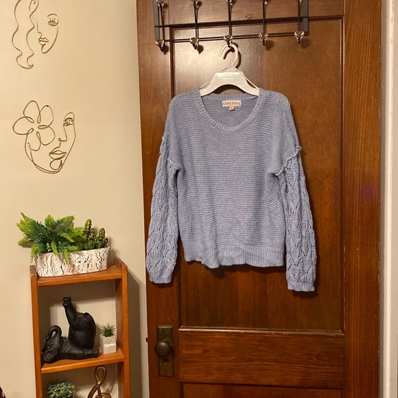 Knox Rose | Sweaters | Gorgeous Blue Knox Rose Chunky Knit Semi Cropped ...